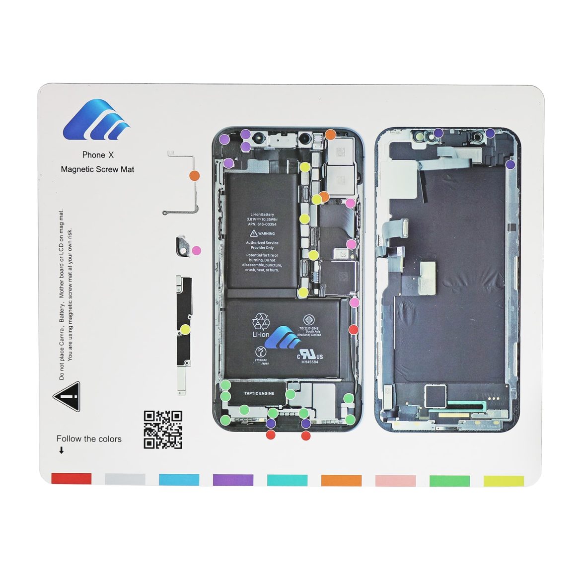Magnetic Pad iPhone With Screws Mapping - Phoneparts