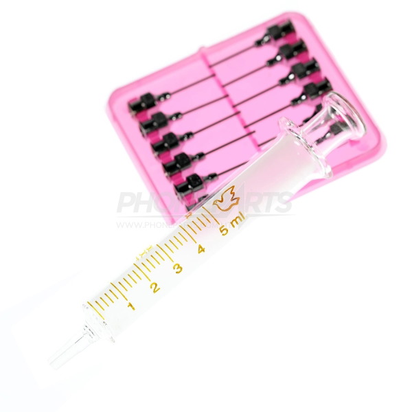 GLASS SYRINGE 10ML WITH 12 PRECISION NEEDLES INCLUDED - Phoneparts