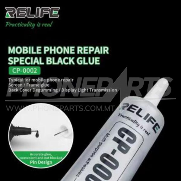 Relife CP-0002 Multi-Purpose Black Adhesive Glue (50ML) - Phoneparts