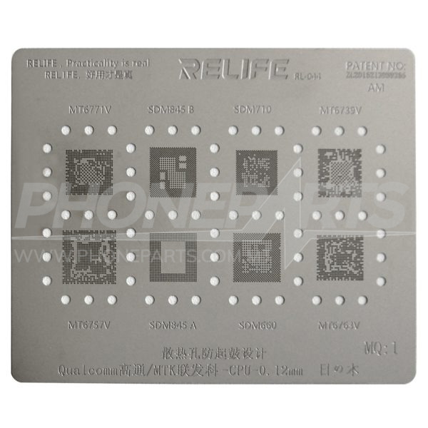 PRECISION BGA STENCIL QUALCOMM MTK CPU RELIFE RL-044-MQ1 - Phoneparts