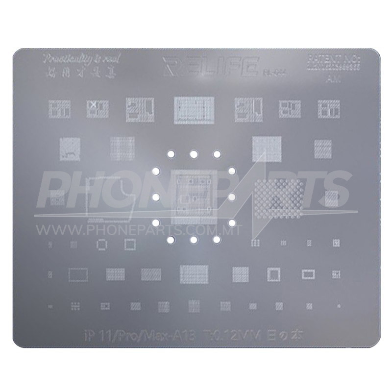 PRECISION BGA STENCIL IPHONE 11/PRO/MAX RELIFE RL-044 - Phoneparts