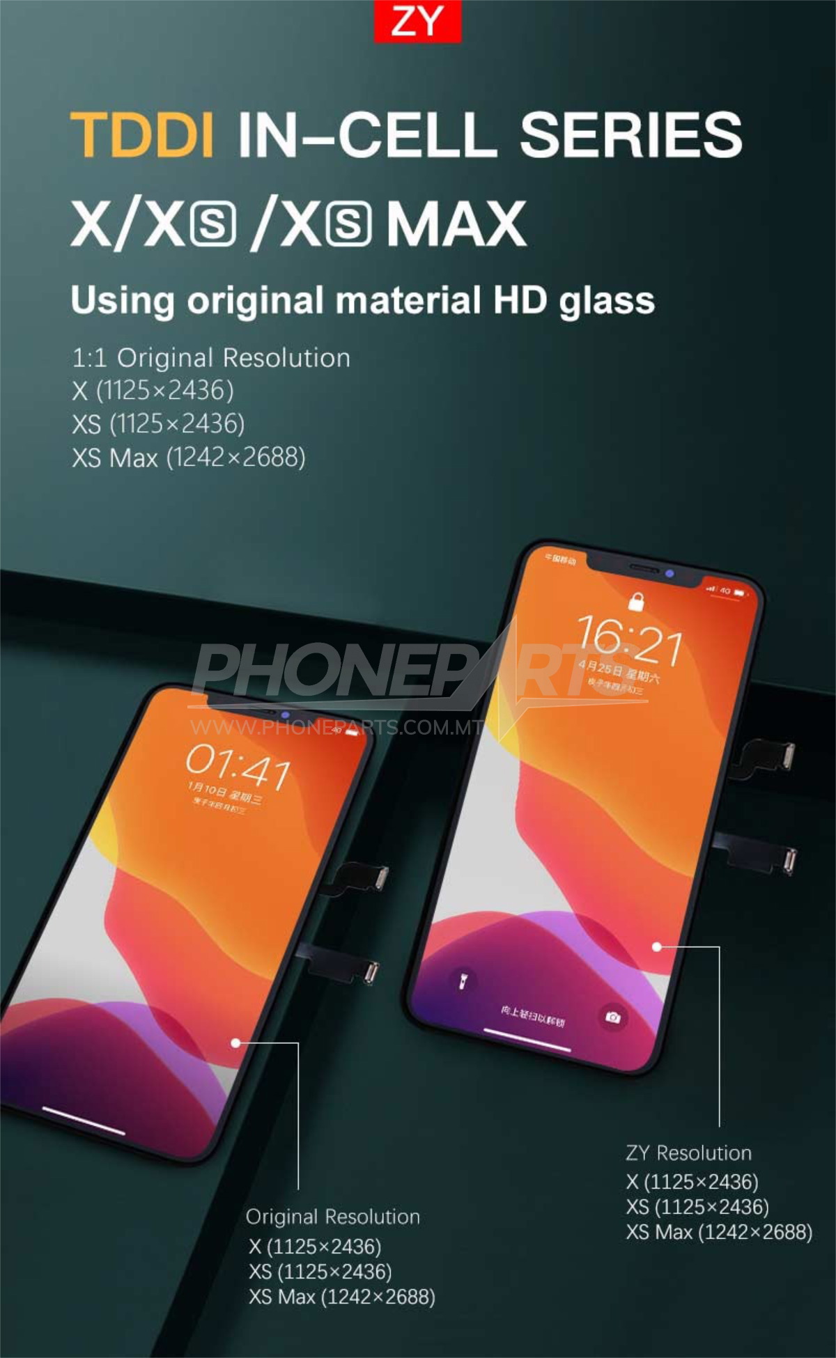 Display touch iPhone X TDDI COF IN-CELL LCD (ZY) - Phoneparts