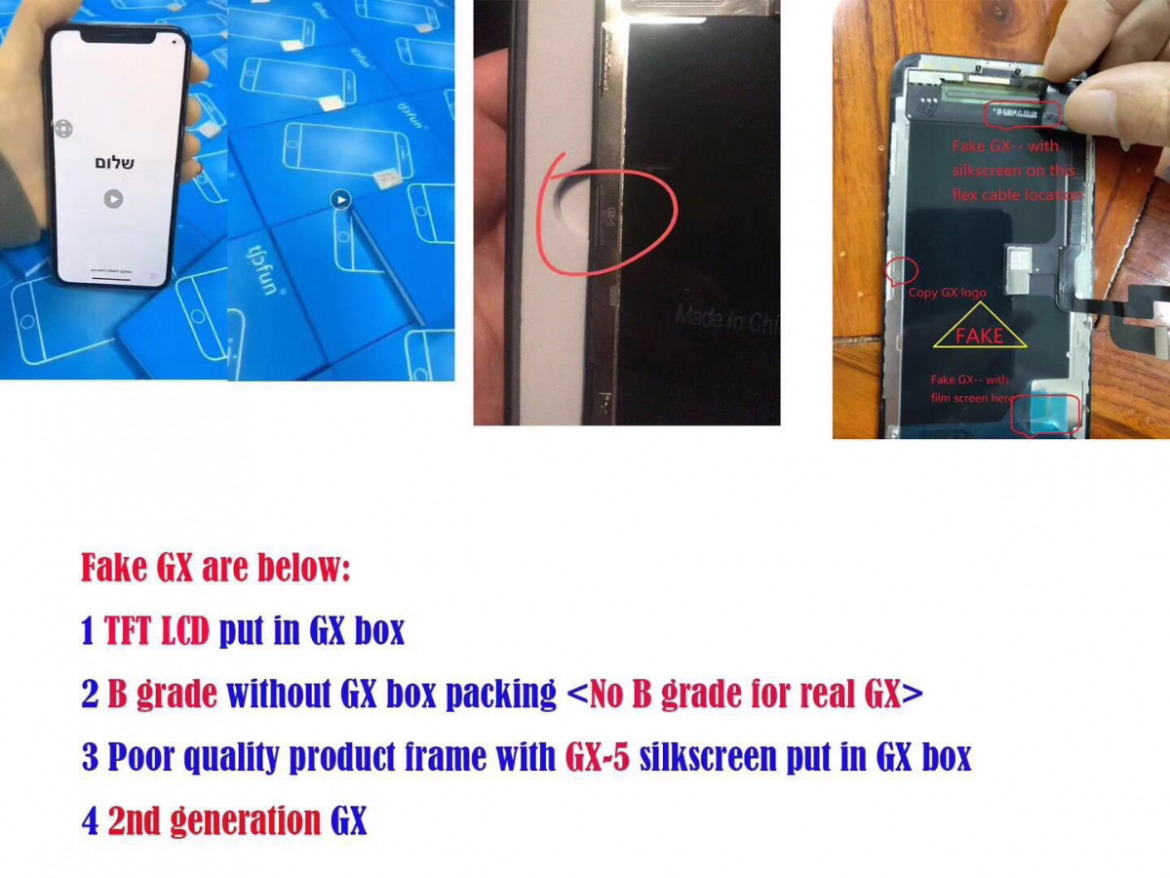 How to recognize if the GX displays you buy are truly original - Phoneparts