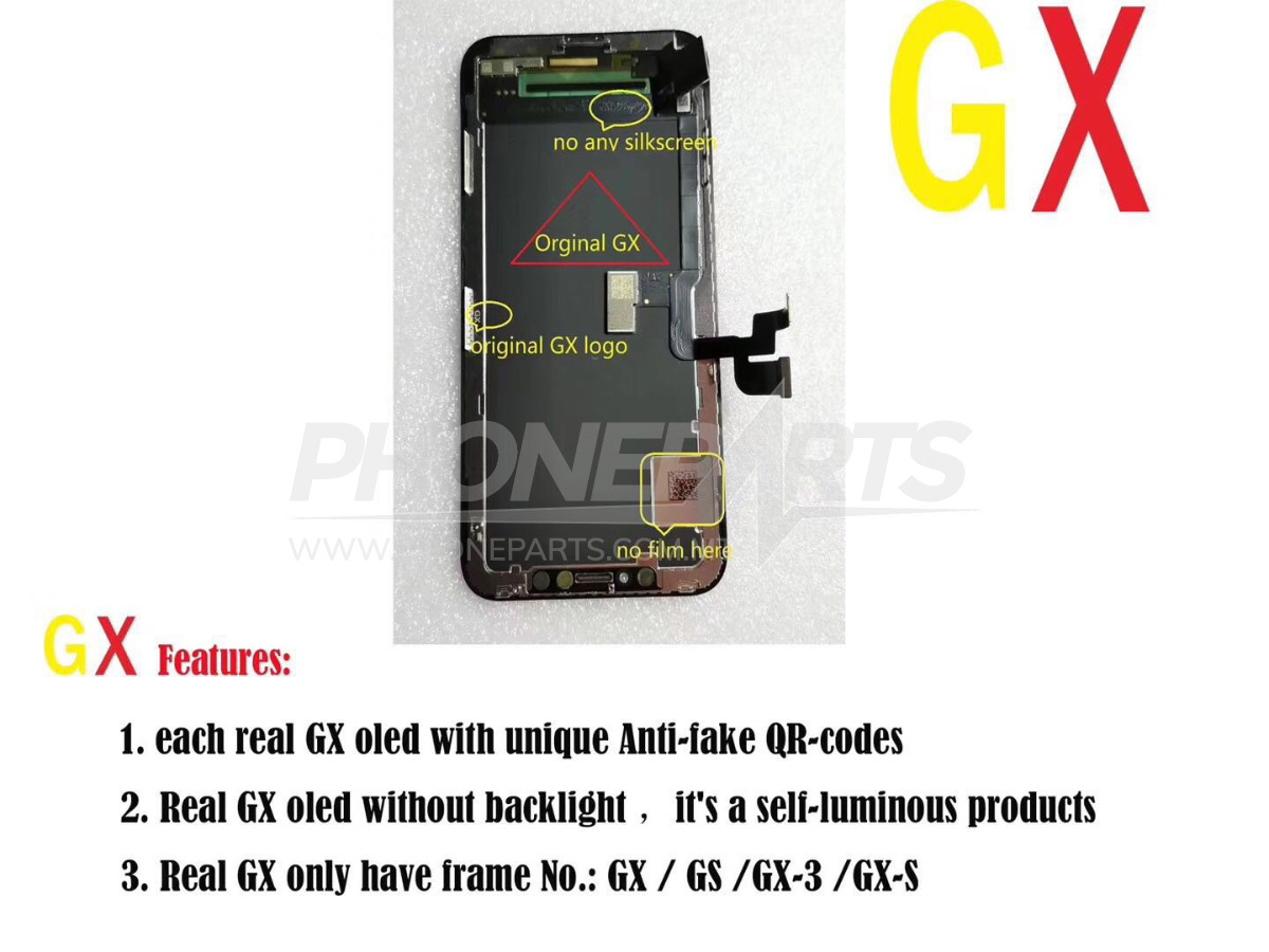 How to recognize if the GX displays you buy are truly original - Phoneparts