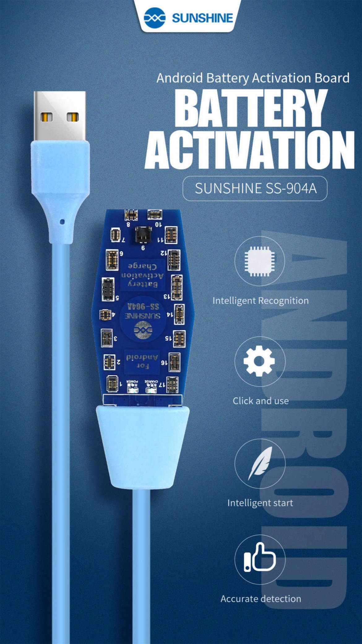 Android Battery Activation Board Sunshine SS-904A - Phoneparts