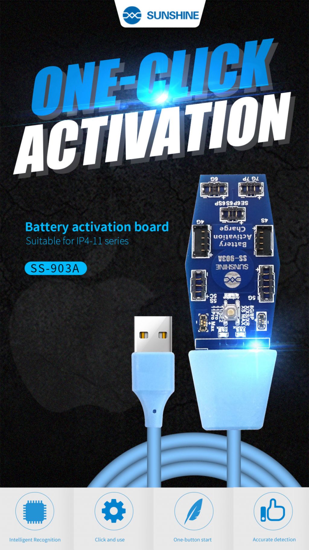 iPhone Battery Activation Board Sunshine SS-903A - Phoneparts
