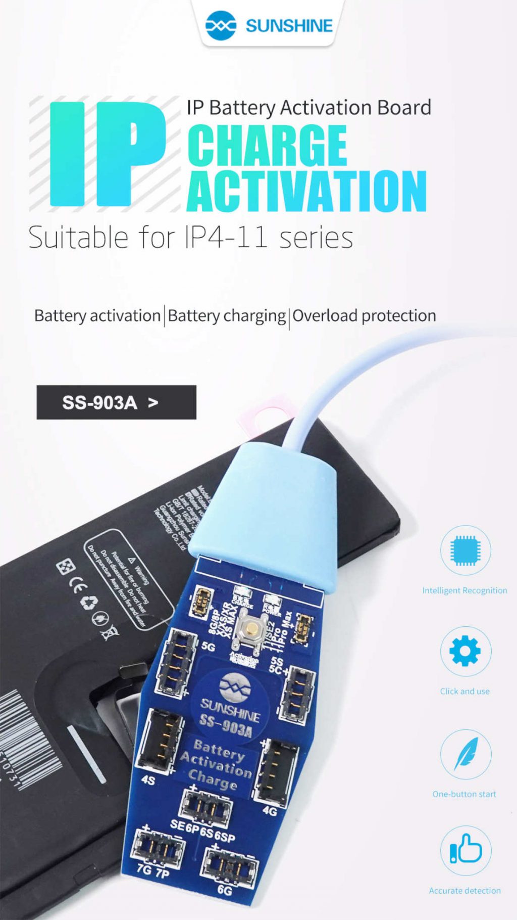 iPhone Battery Activation Board Sunshine SS-903A - Phoneparts