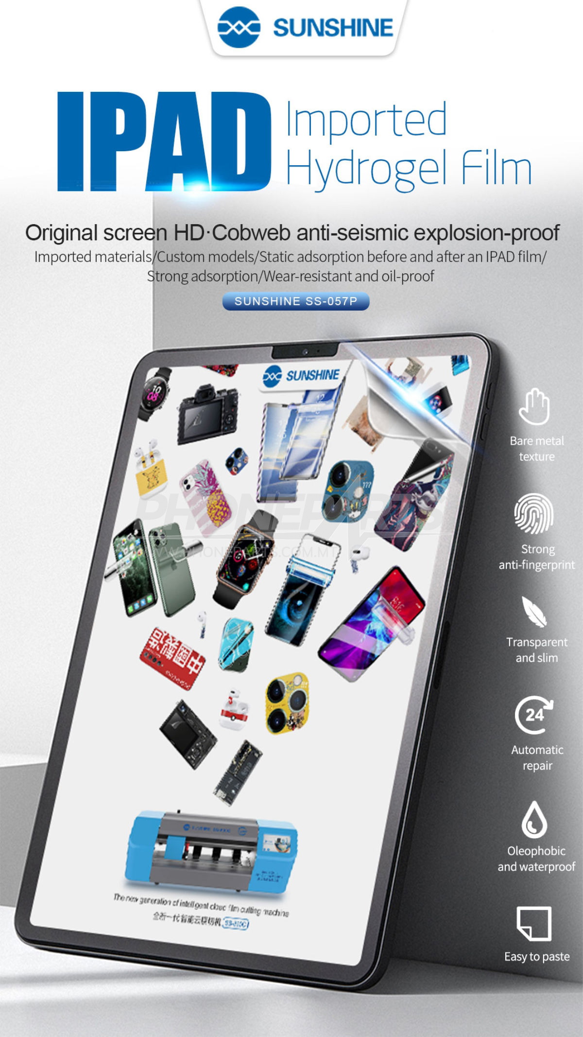 SUNSHINE SS-057P HD IMPORTED HYDROGEL TABLET/IPAD FILMS (20 PCS ...