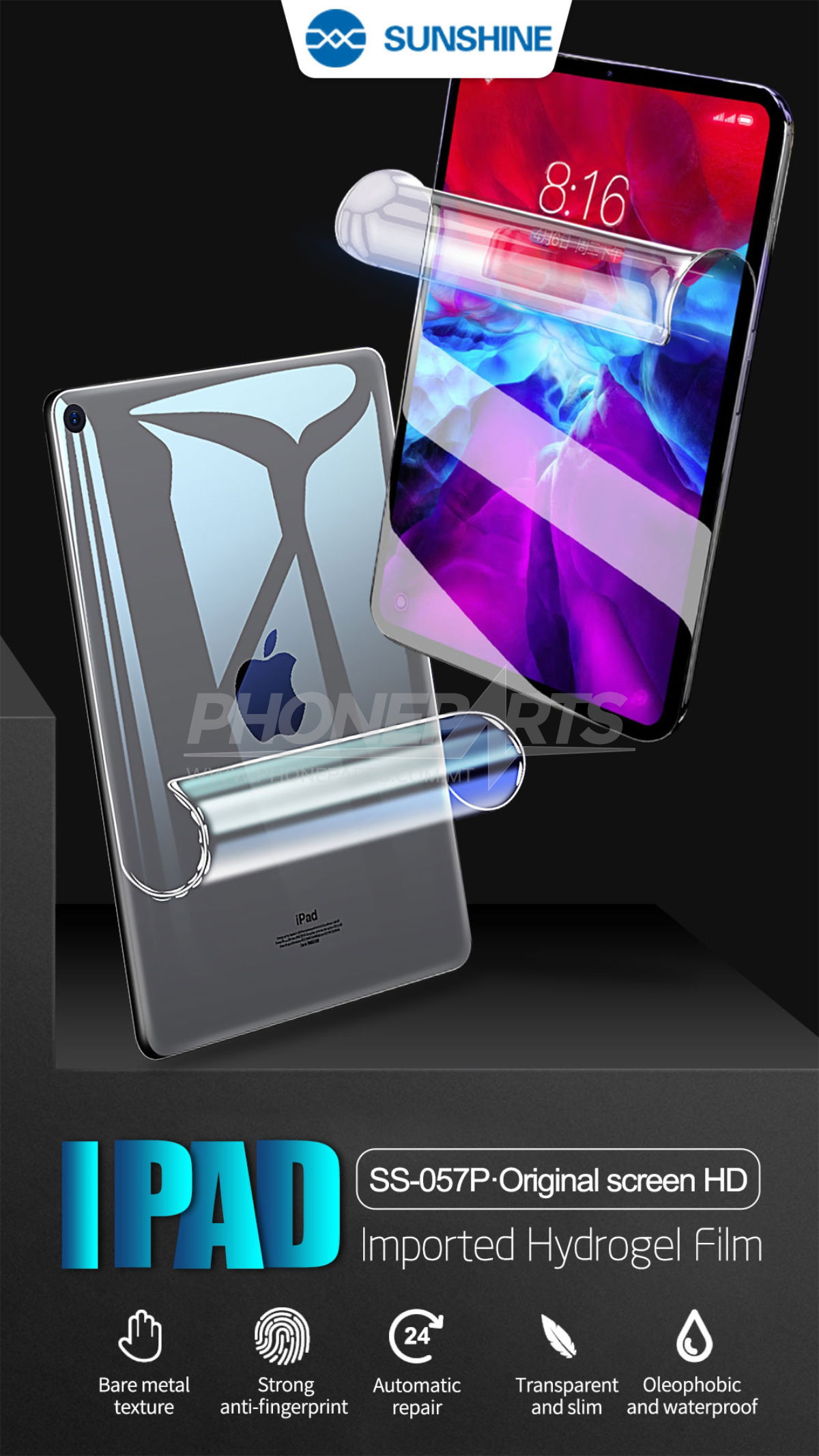 SUNSHINE SS-057P HD IMPORTED HYDROGEL TABLET/IPAD FILMS (20 PCS ...