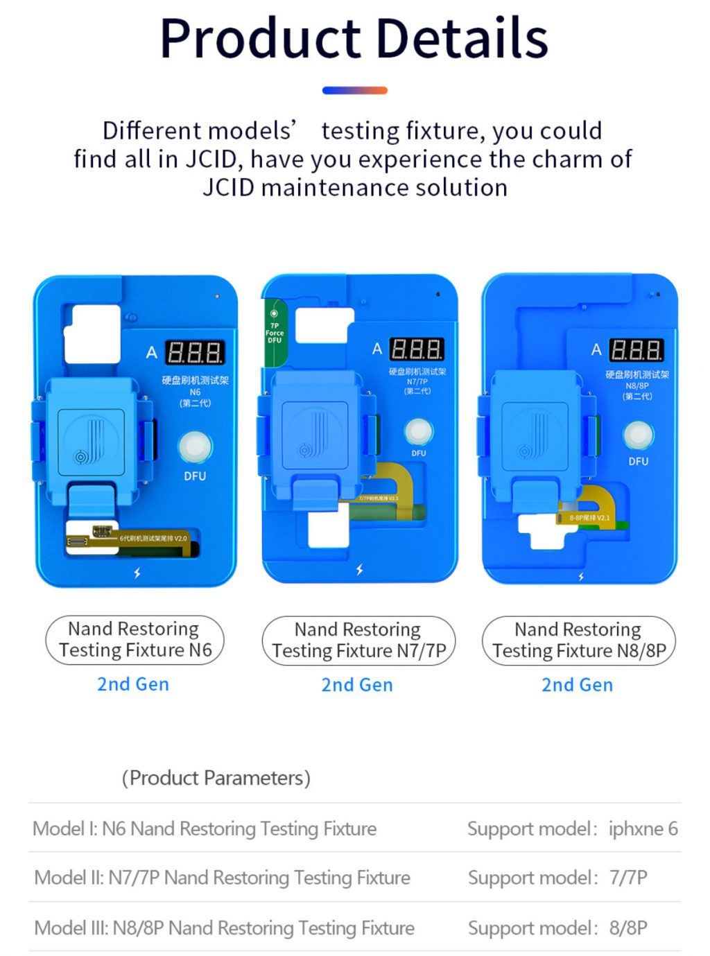 JC PROGRAMMER N6 NAND RESTORING/TESTING FOR IPHONE 6 (BGA60) 2ND GEN ...