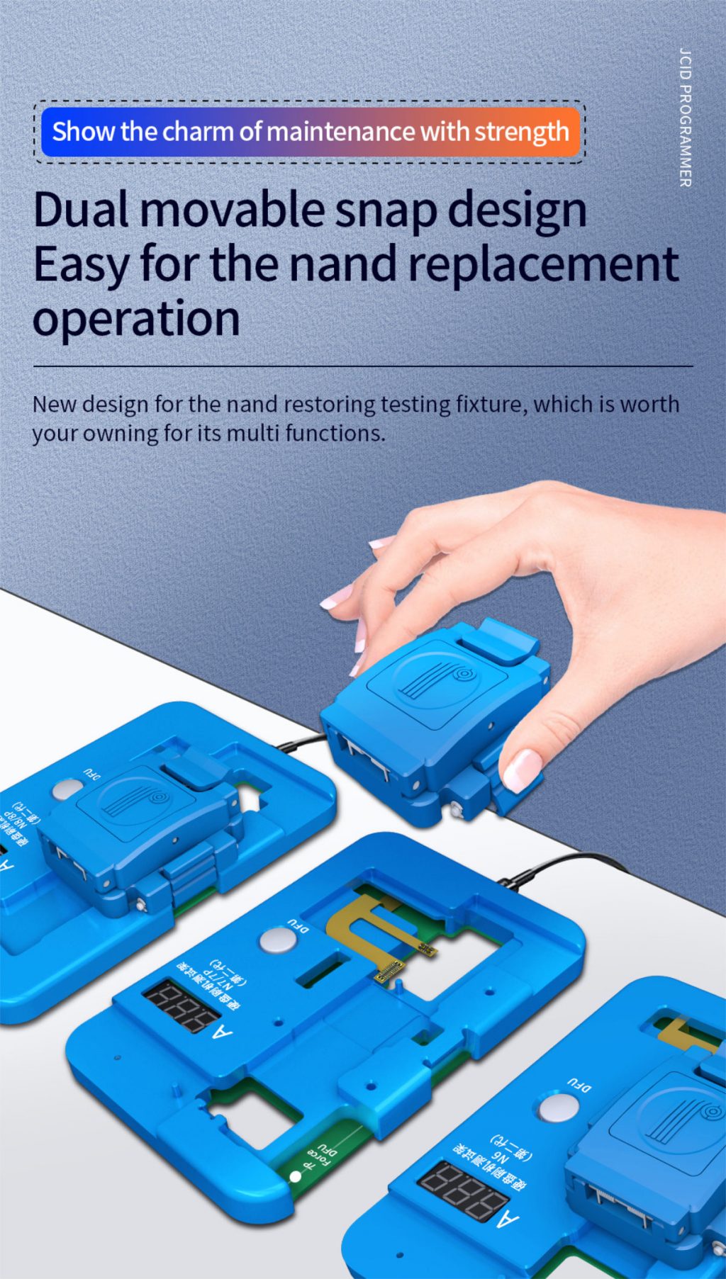 JC PROGRAMMER N6 NAND RESTORING/TESTING FOR IPHONE 6 (BGA60) 2ND GEN ...