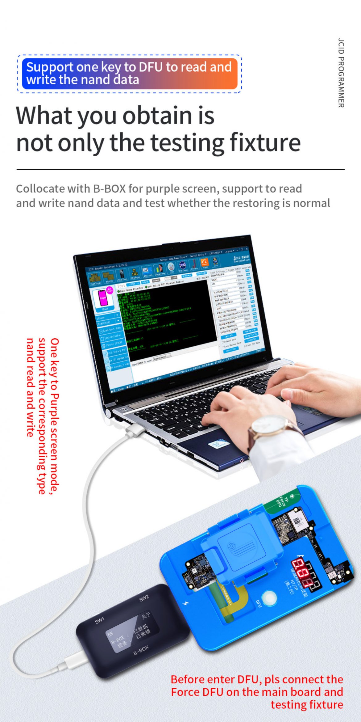 JC PROGRAMMER N6 NAND RESTORING/TESTING FOR IPHONE 6 (BGA60) 2ND GEN ...