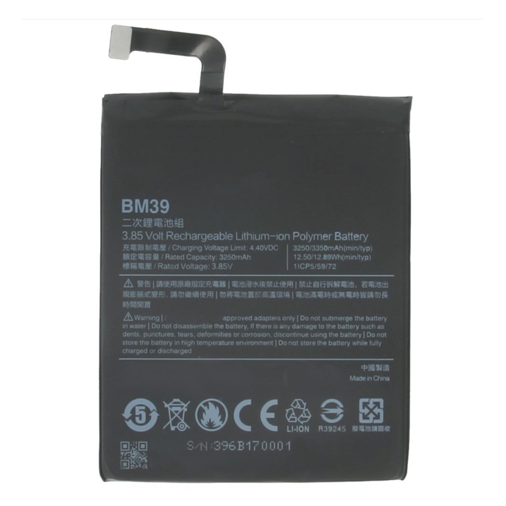 BATTERY XIAOMI MI 6 BM39 3250/3350 mAh (High Quality Compatible ...