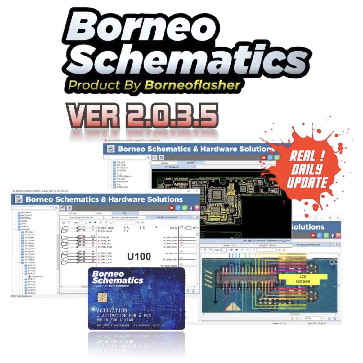 Borneo Schematics & Hardware Solution (Can be used on 2 PCs 1 Year ...