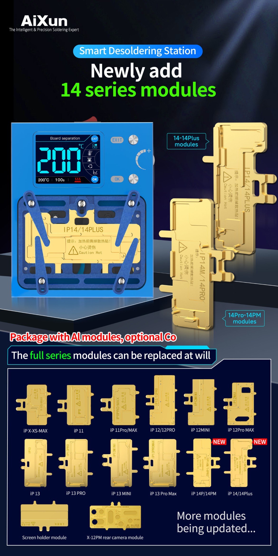 AIXUN IHEATER PRO INTELLIGENT DESOLDERING STATION (New Moulds) - Phoneparts