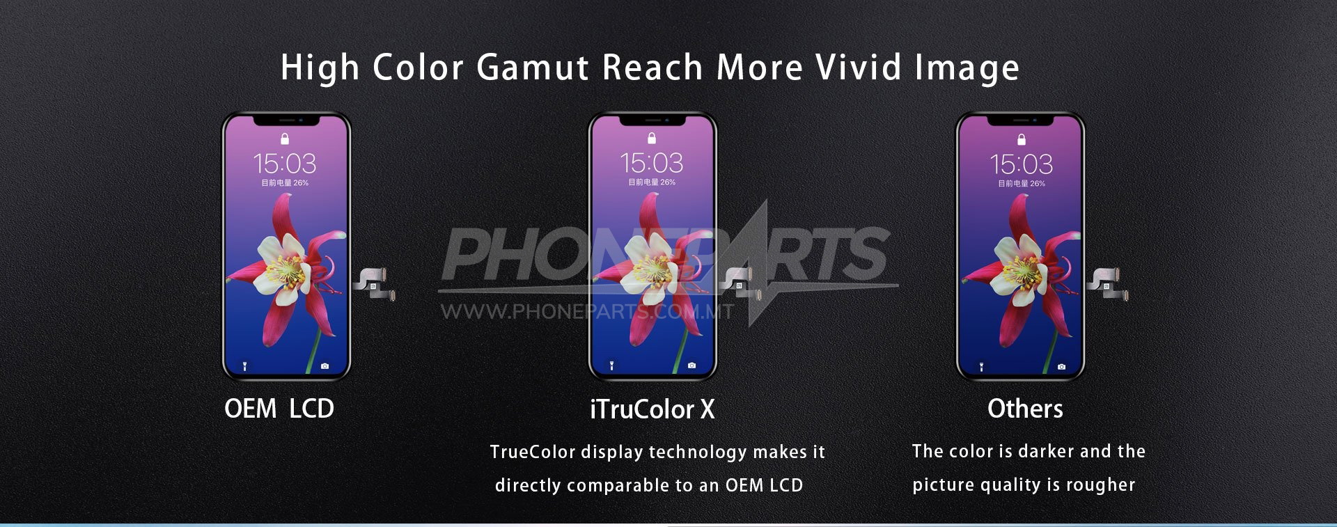 DISPLAY TOUCH IPHONE X ITRUCOLOR 3M ESR IN-CELL LCD - Phoneparts