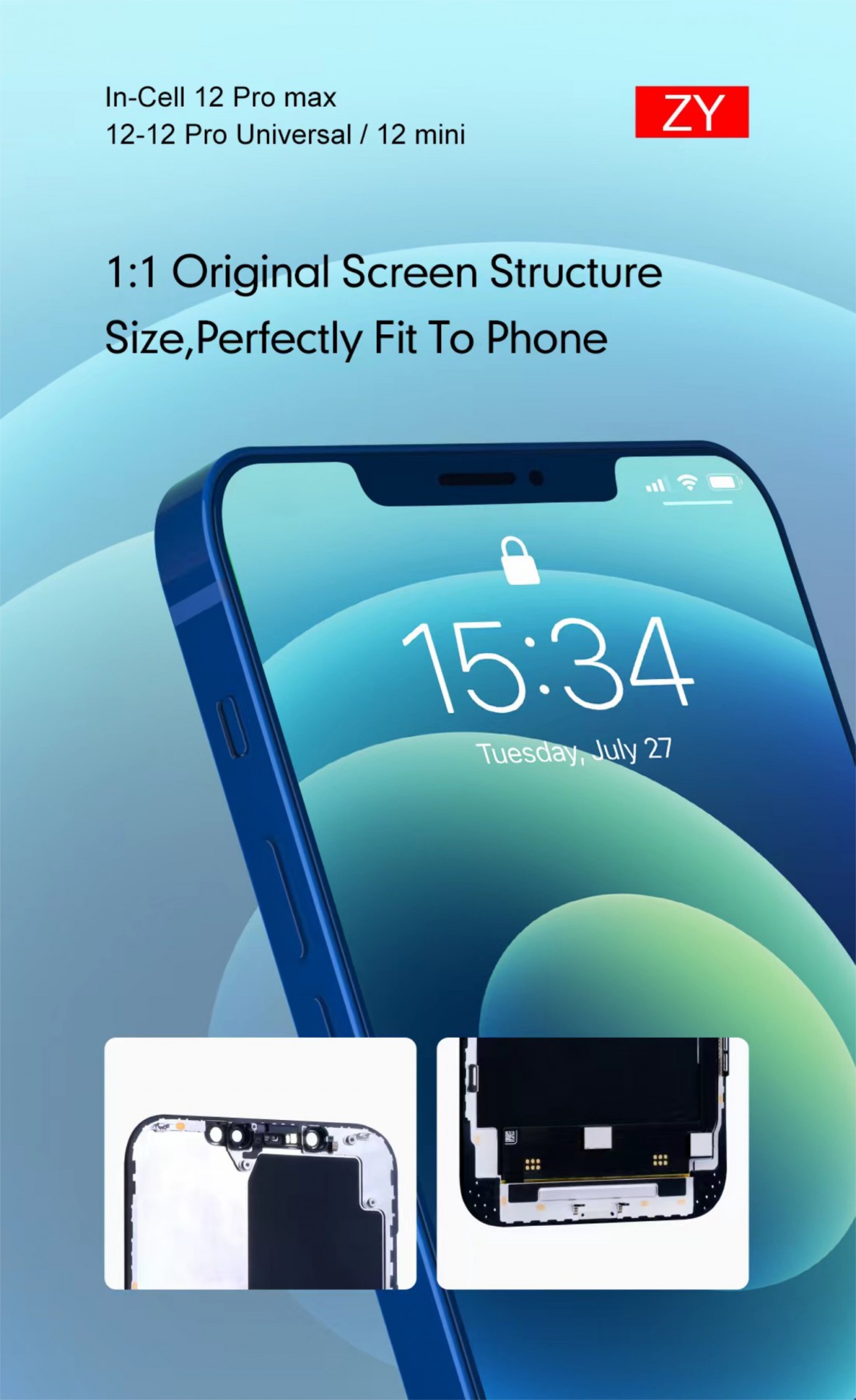 DISPLAY TOUCH IPHONE 12 MINI ULTRA RETINA HD IN-CELL LCD (ZY) - Phoneparts