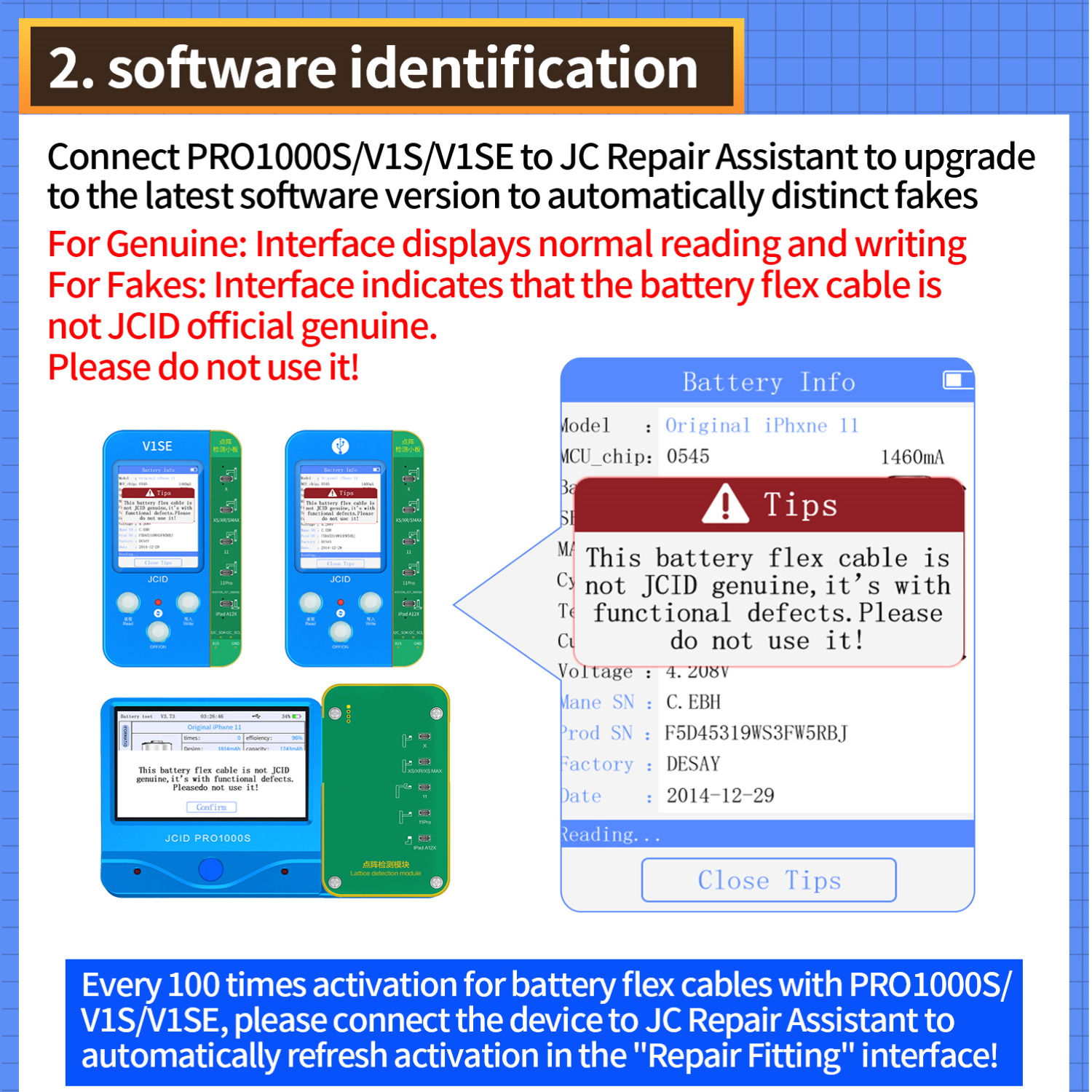 JCID Battery Flex Cable: How To Verify That They Are Original? - Phoneparts
