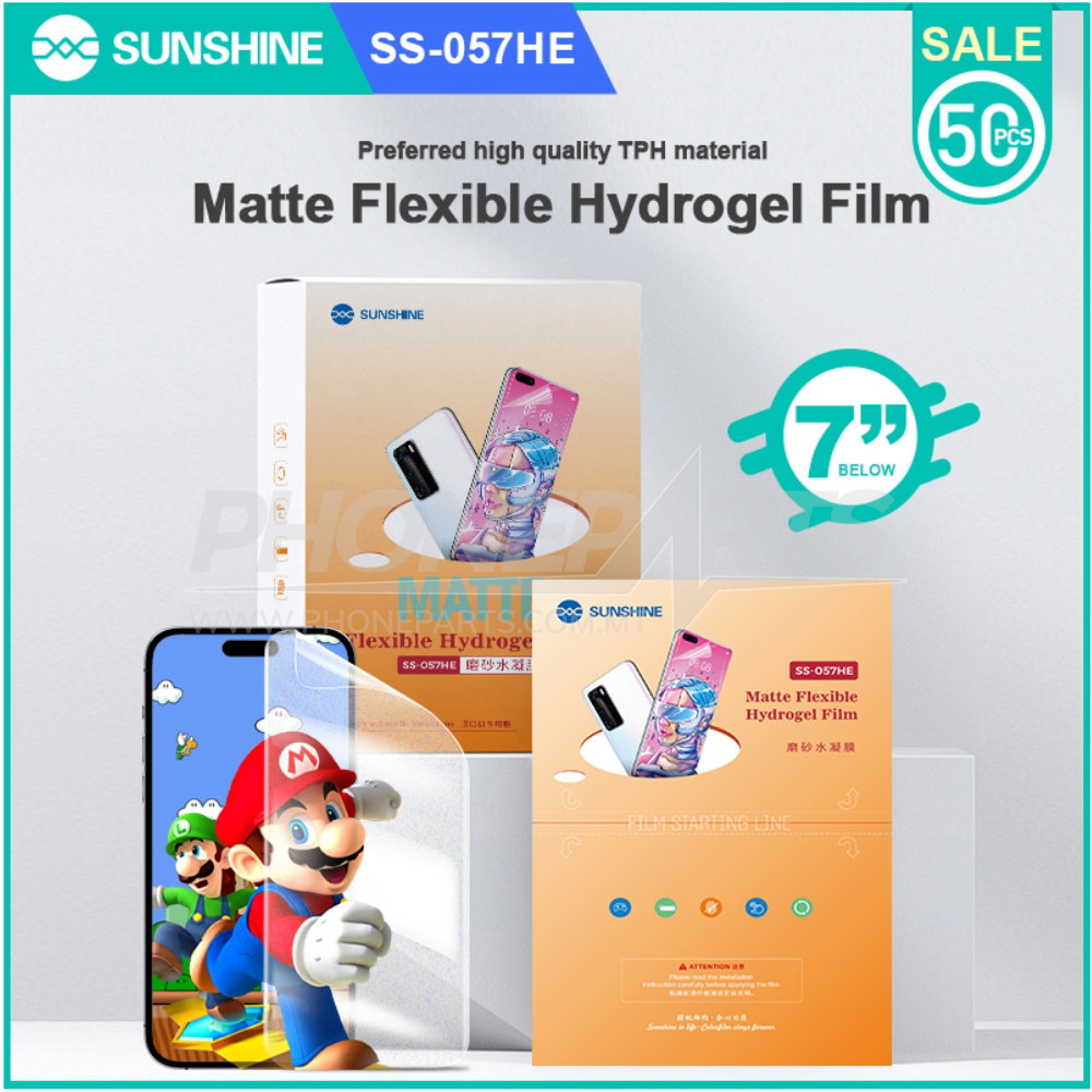 SUNSHINE SS-057HE Frosted (Matte) Hydrogel Film (50pcs) - Phoneparts