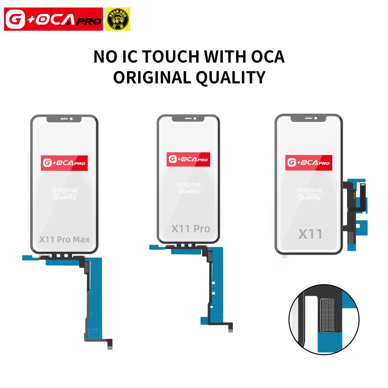 G+OCA PRO (GLASS + OCA WITH ORIGINAL TOUCH NO IC ) IPHONE 11-11P-11PM ...