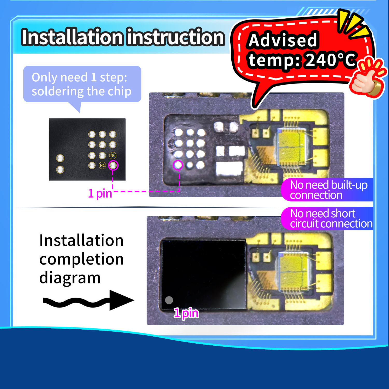 JCID IC Chip Romeo, useful information for assembly - Phoneparts