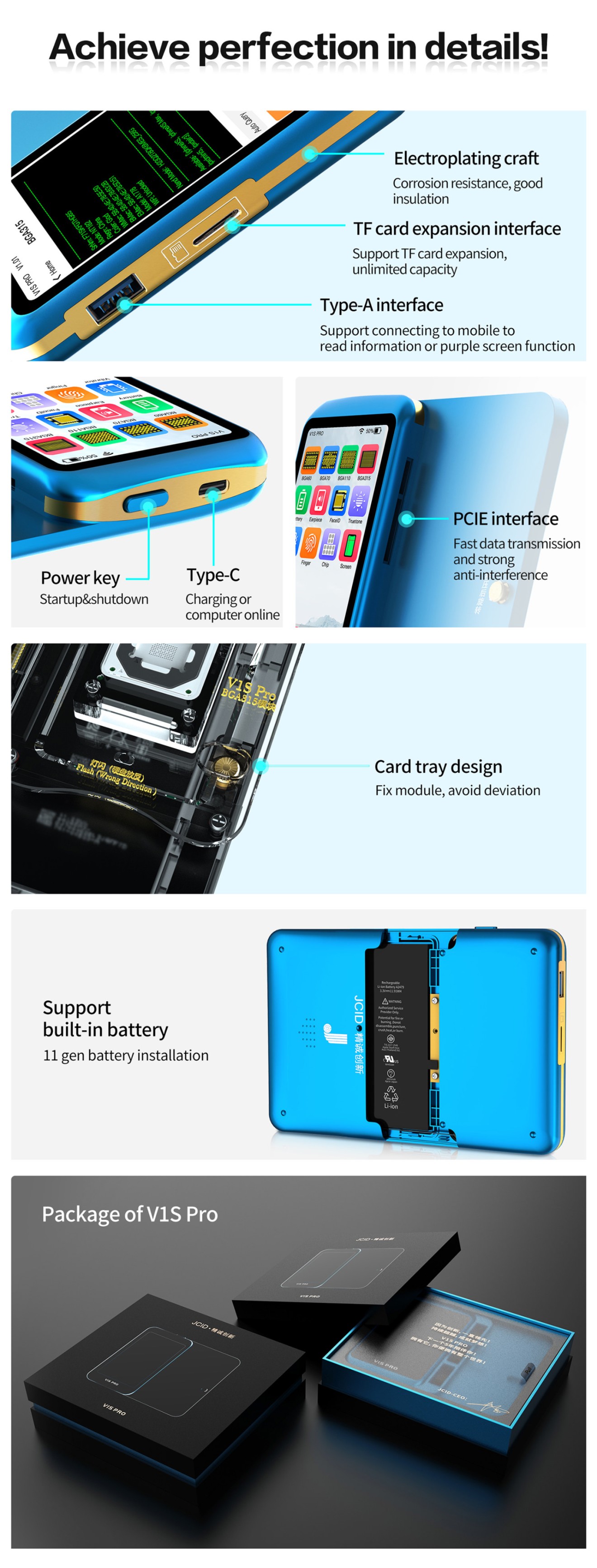 JCID PROGRAMMER V1S PRO (THE STRONGEST PROGRAMMER OF JCID) - Phoneparts