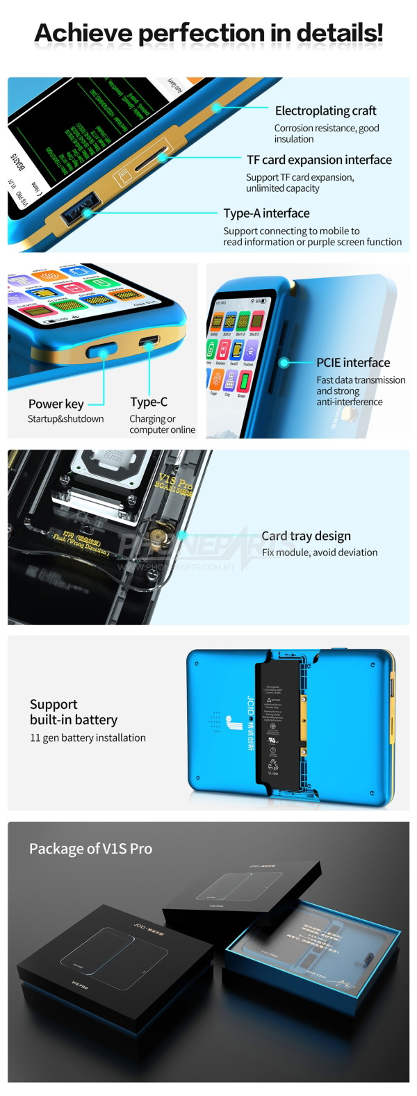 JCID PROGRAMMER V1S PRO (THE STRONGEST PROGRAMMER OF JCID) - Phoneparts