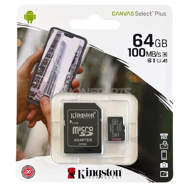 Kingston micro sd 64gb canvas select plus - Phoneparts