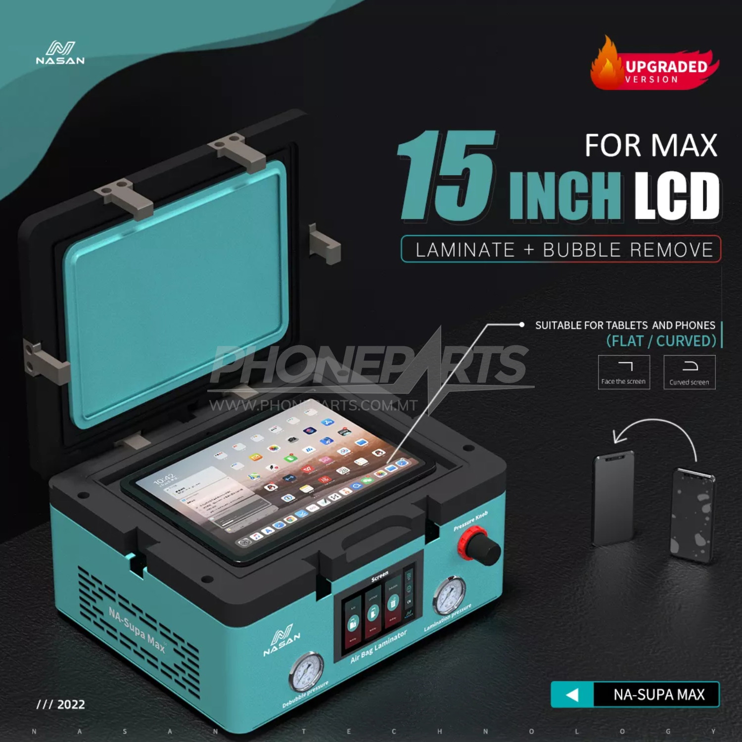 NASAN NA-SUPA MAX Laminating Machine For Flat/Curved LCD (UP TO 15 ...