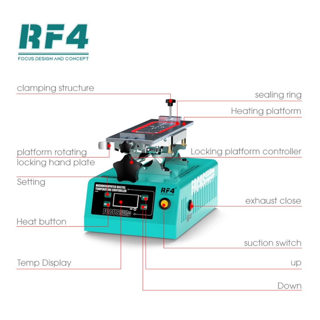 RF4 FR-FREEDOM LCD SCREEN REPAIR SEPARATOR ROTATING VACUUM MACHINE ...