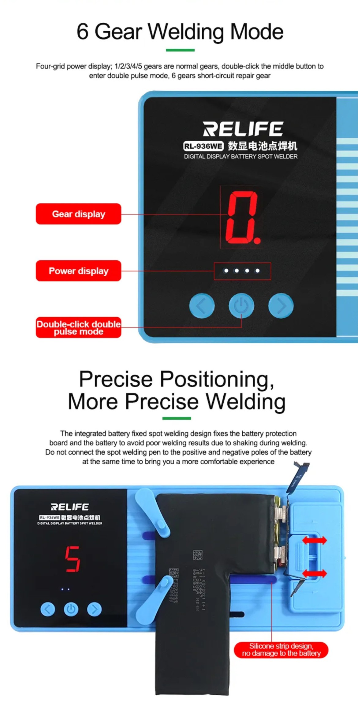 Relife RL-936WE DIGITAL DISPLAY BATTERY SPOT WELDING MACHINE - Phoneparts