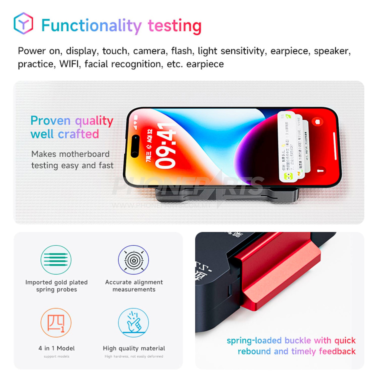 XZZ 4in1 motherboard layered test fixture iPhone 14 series - Phoneparts