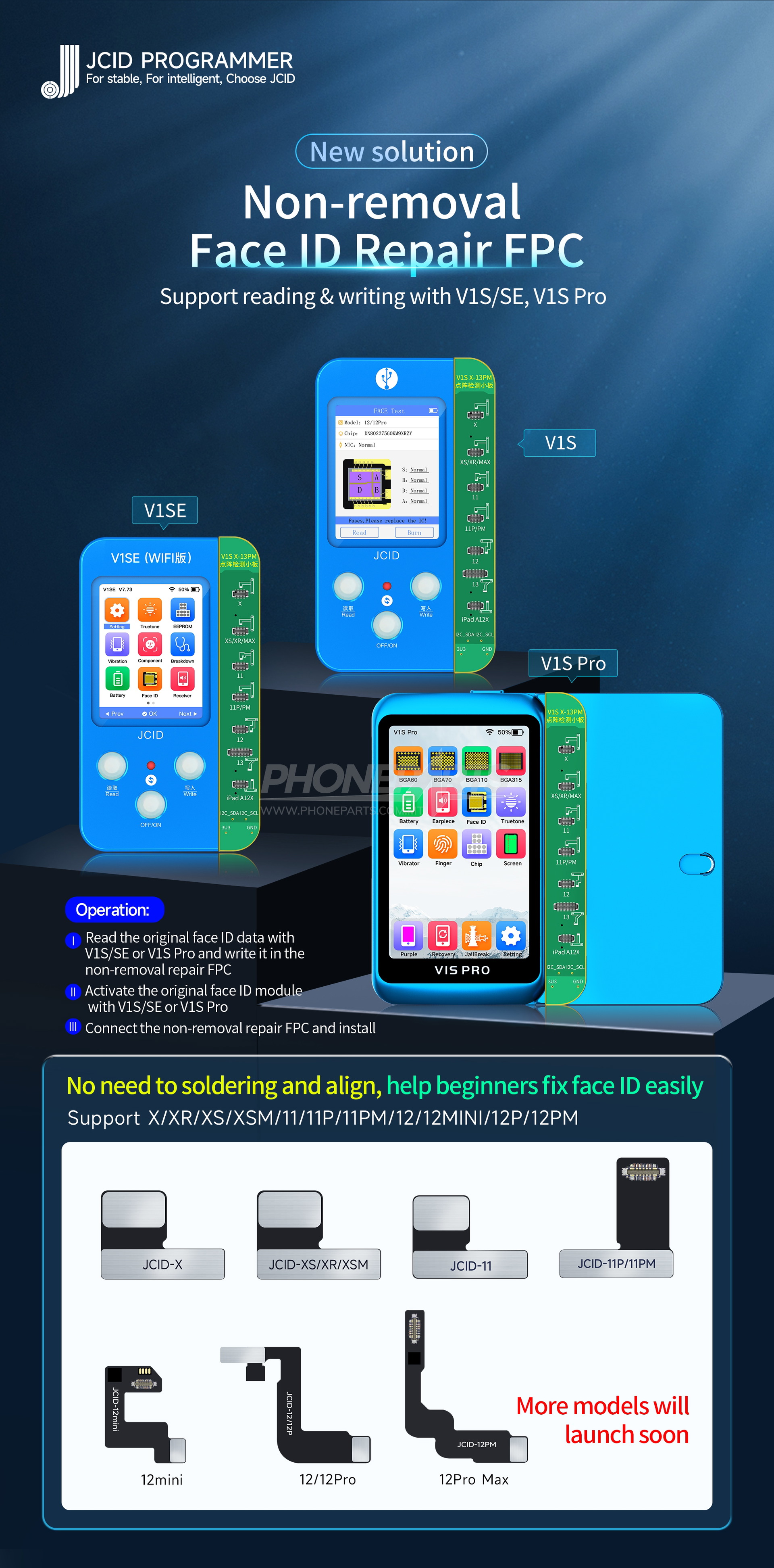 JCID NON-REMOVAL FACE ID REPAIR FPC (WITHOUT SOLDERING) (IPHONE X TO ...