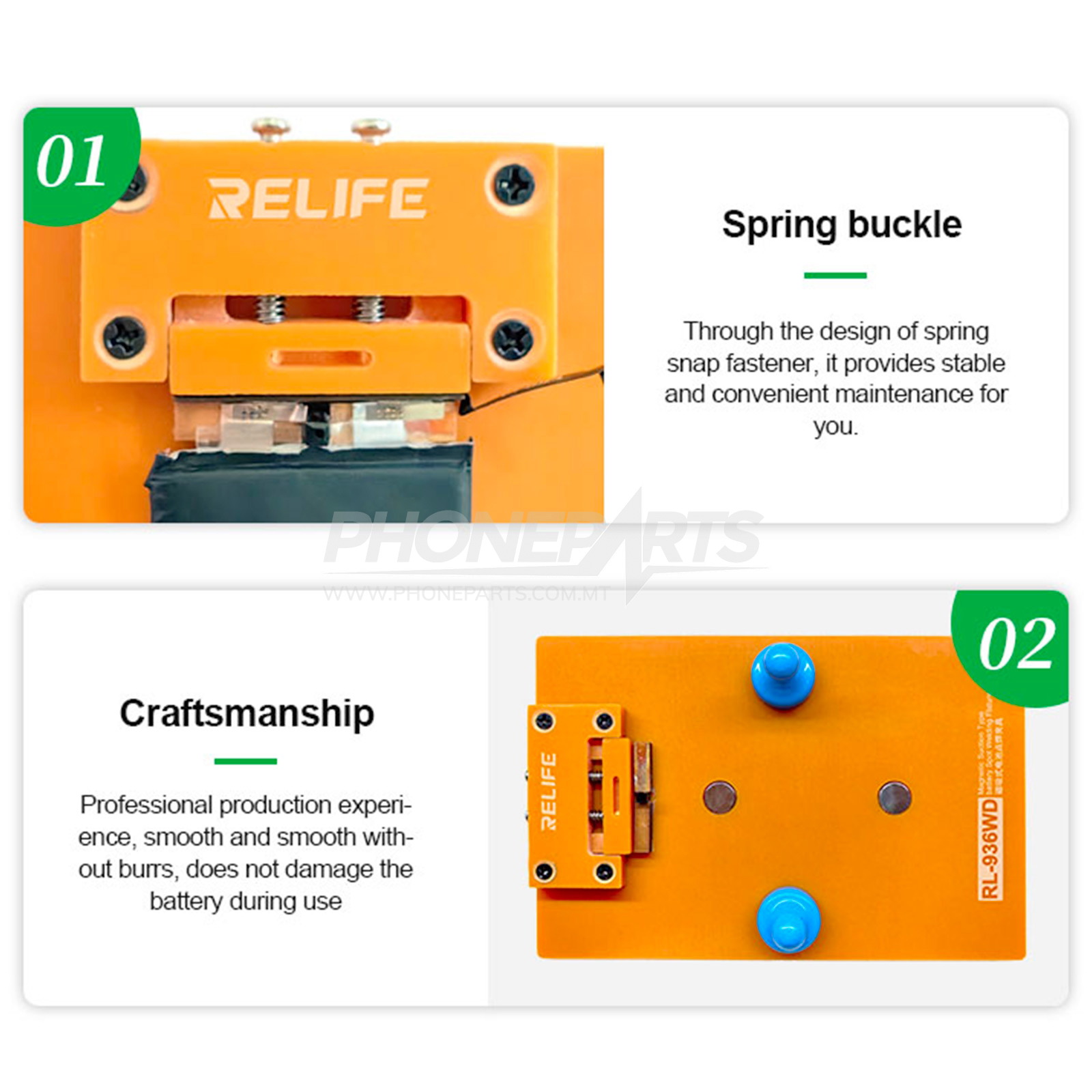 Relife magnetic spot welding fixtures for battery RL-936WD - Phoneparts
