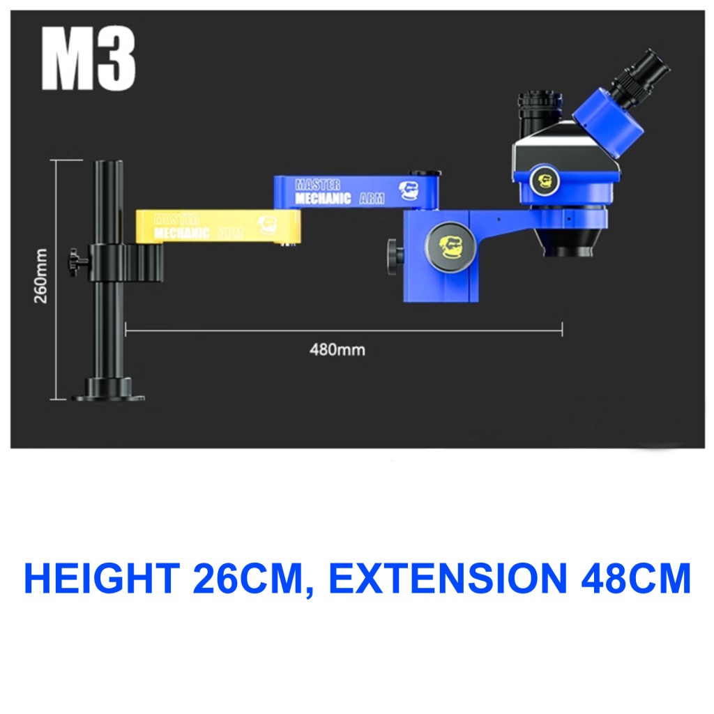MECHANIC M3 UNIVERSAL TELESCOPIC MICROSCOPE SWING ARM (360° DEGREE ...