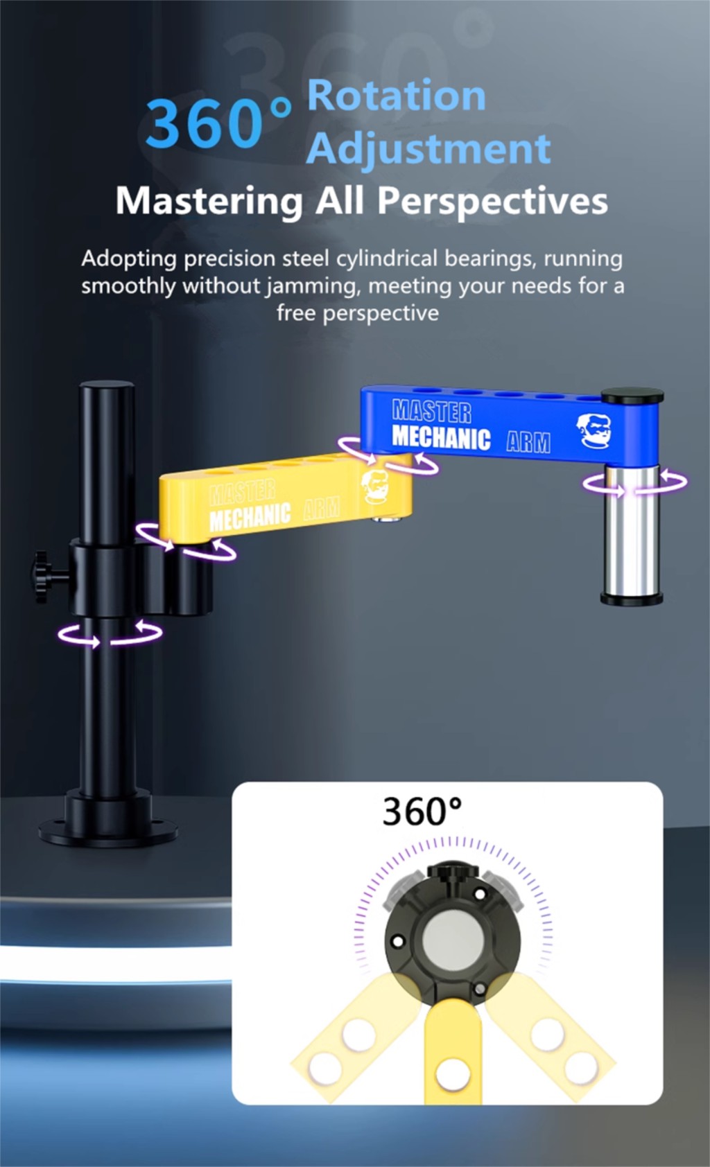 MECHANIC M3 UNIVERSAL TELESCOPIC MICROSCOPE SWING ARM (360° DEGREE ...