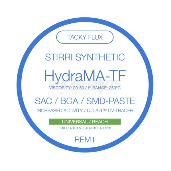 AMTECH STRIRRI HYDRA-MA-TF WATER-SOLUBLE RESIN-BASED FLUX (REL0) 5GR ...