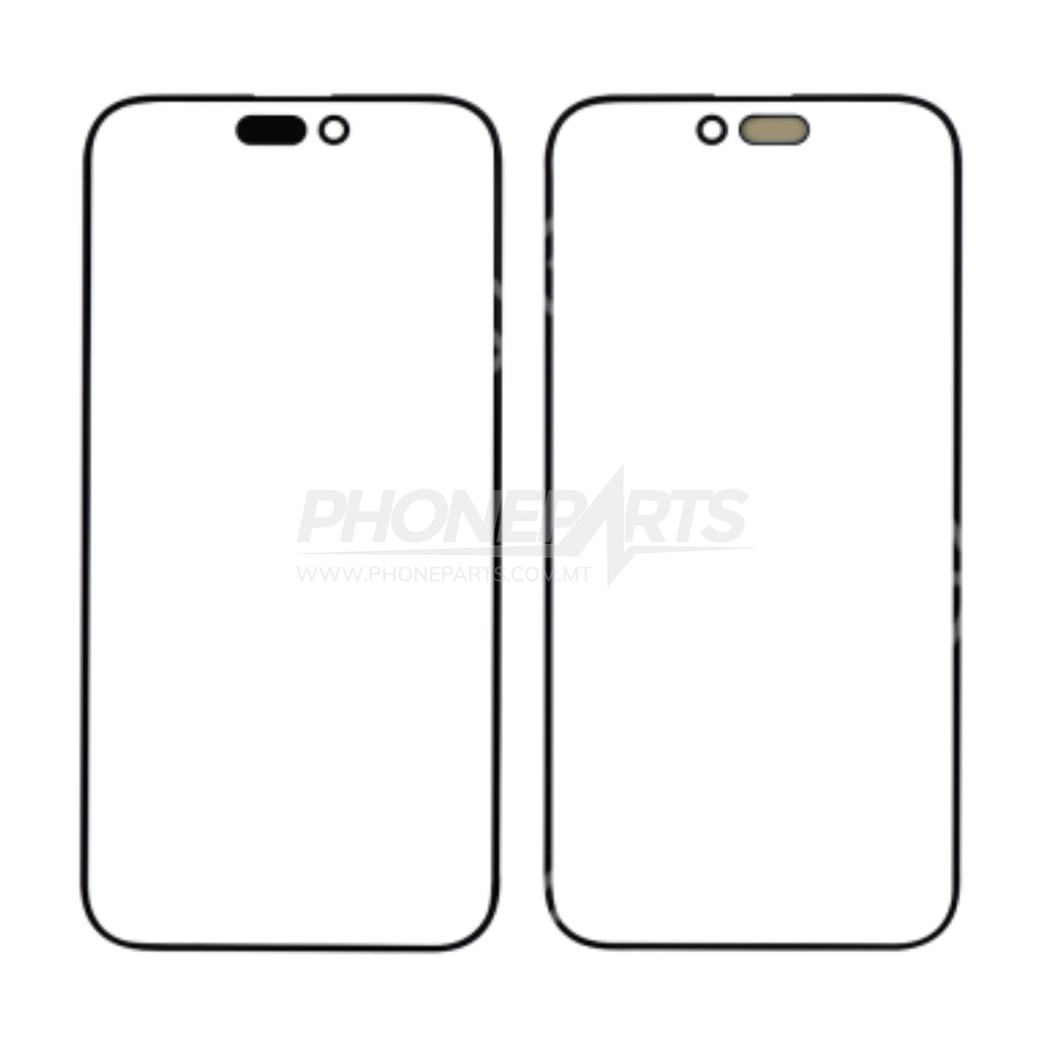 IPHONE 15 PRO MAX HQ FRONT GLASS WITH OCA - Phoneparts