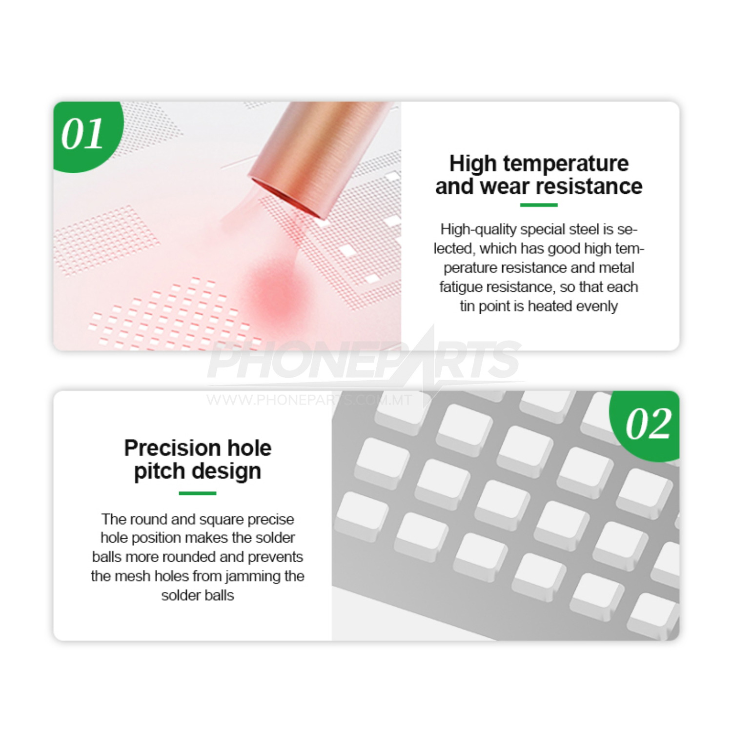 PRECISION BGA STENCIL RELIFE RL-044 IPC-A17 STEEL STENCIL - Phoneparts