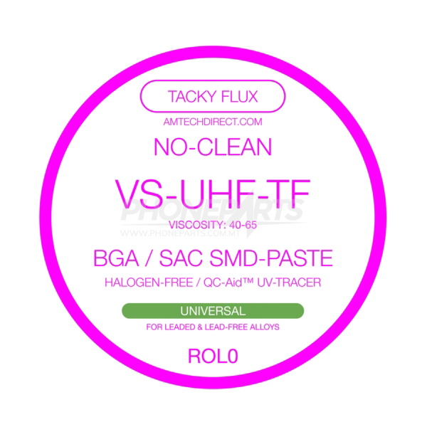 AMTECH STIRRI-VS-UHF-TF NO-CLEAN FLUX WITH QC-AID UV-TRACER (ROL0) 5GR ...