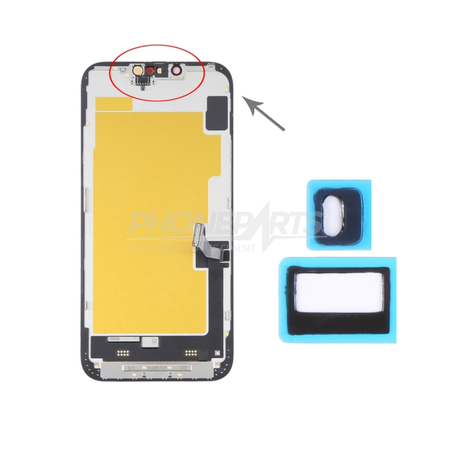 Front Camera LCD Light Sensor Back Sticker for iPhone 14 / 14 Plus (5 ...