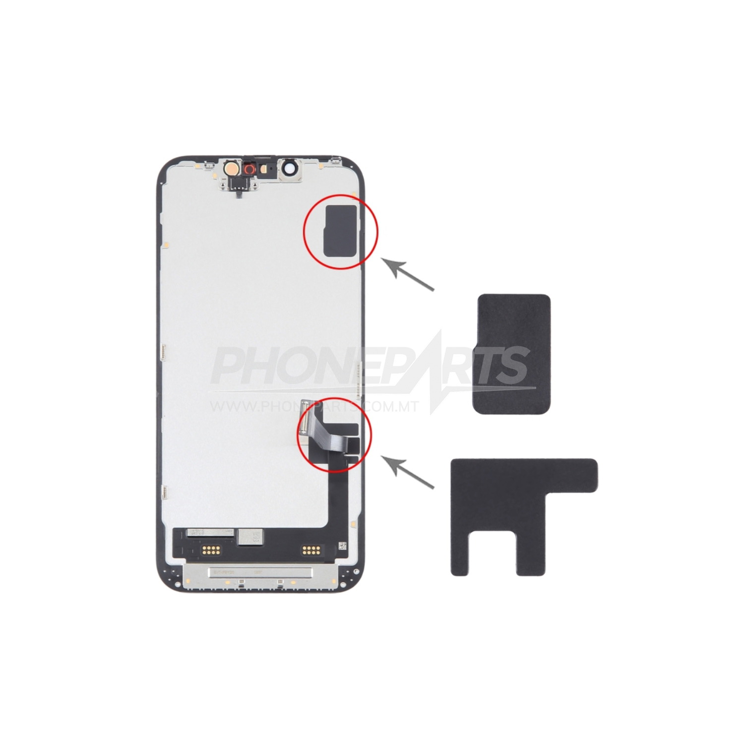 LCD Heat Sink Graphite Sticker for iPhone 14/14 PLUS (5 SET) - Phoneparts