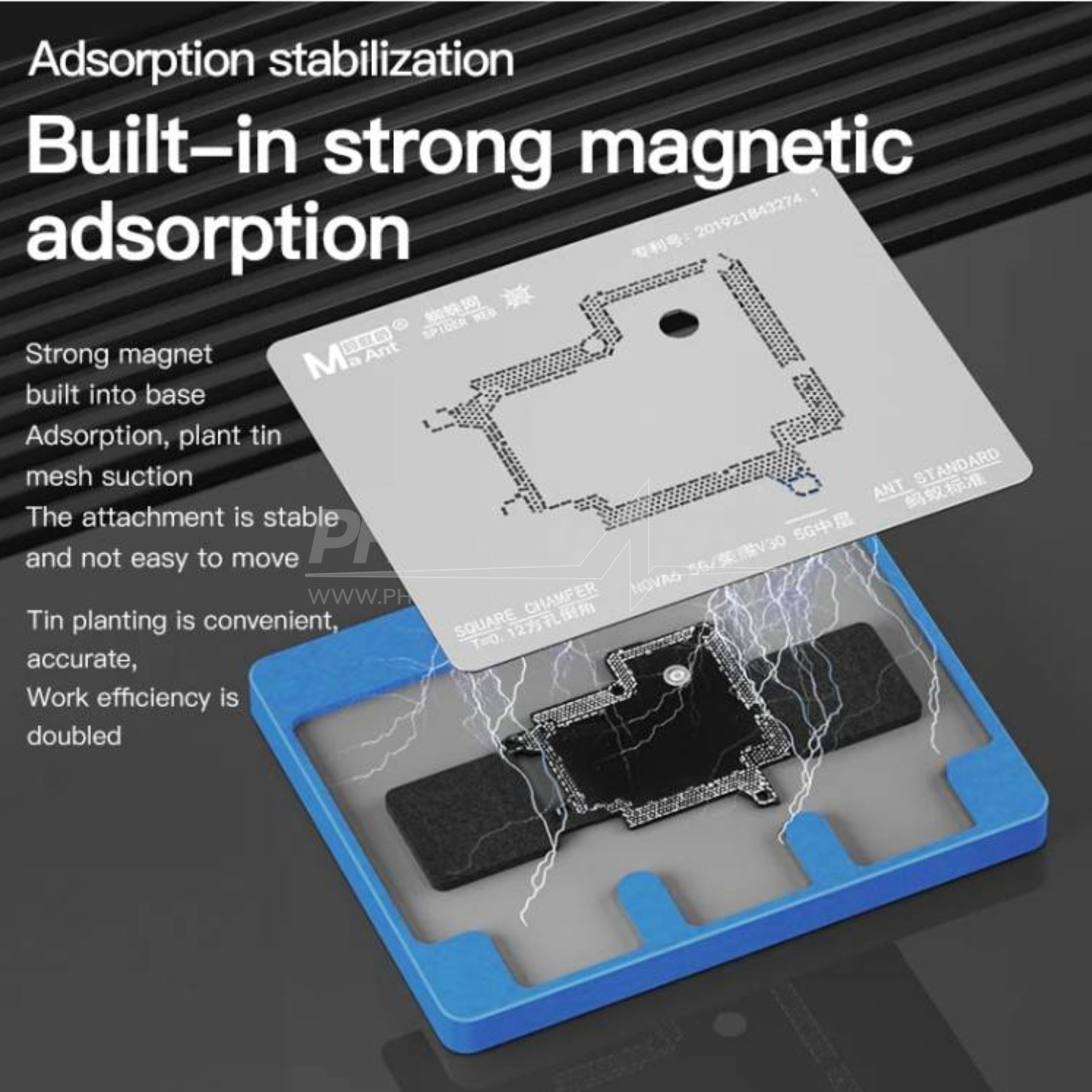 MAANT C2 UNIVERSAL CPU REBALLING STENCIL PLATFORM - Phoneparts