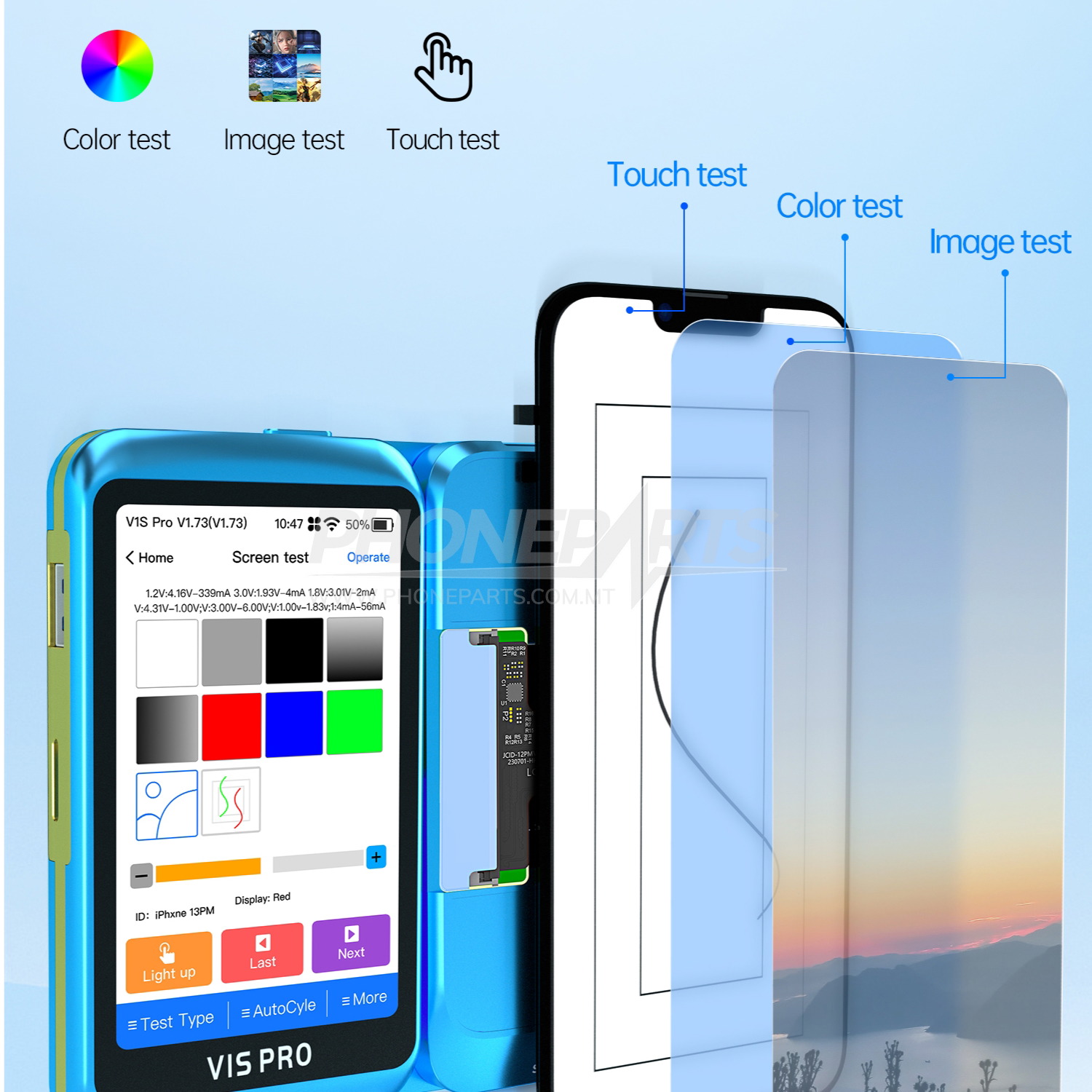 JCID V1S Pro MV01 Screen Testing Module (For iPhone Samsung Android ...