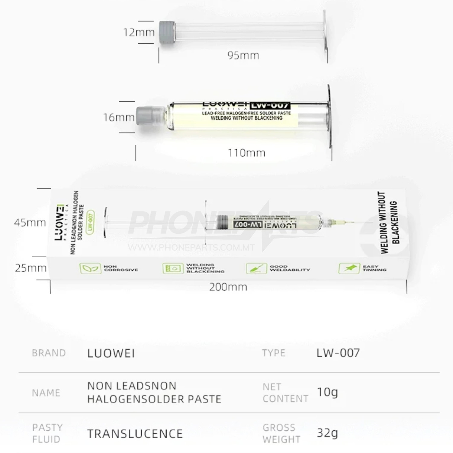 LUOWEI LW-007 Lead-free and Halogen-free Soldering Oil - Phoneparts