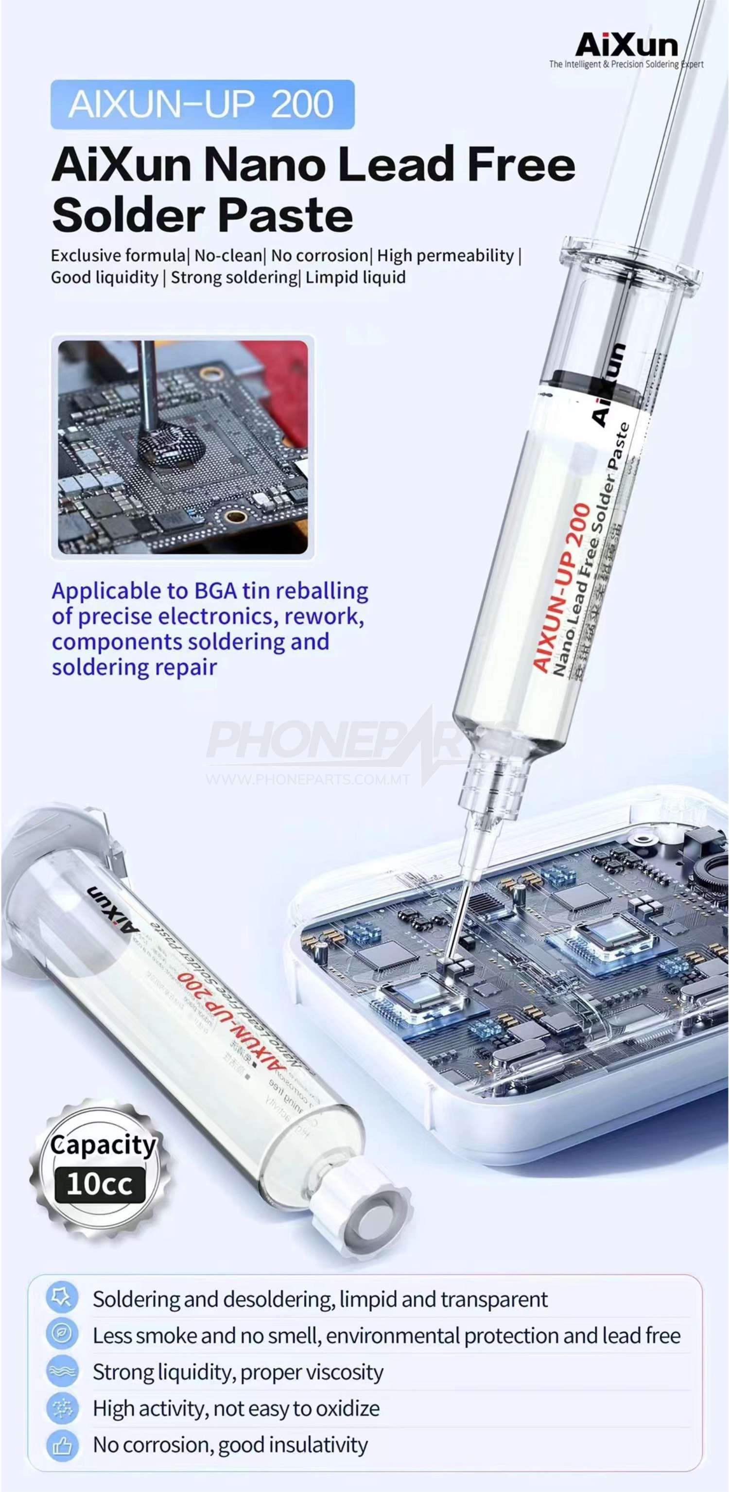 AIXUN UP200 LEAD-FREE NANO SOLDER OIL SOLDER PASTE SOLDER - Phoneparts