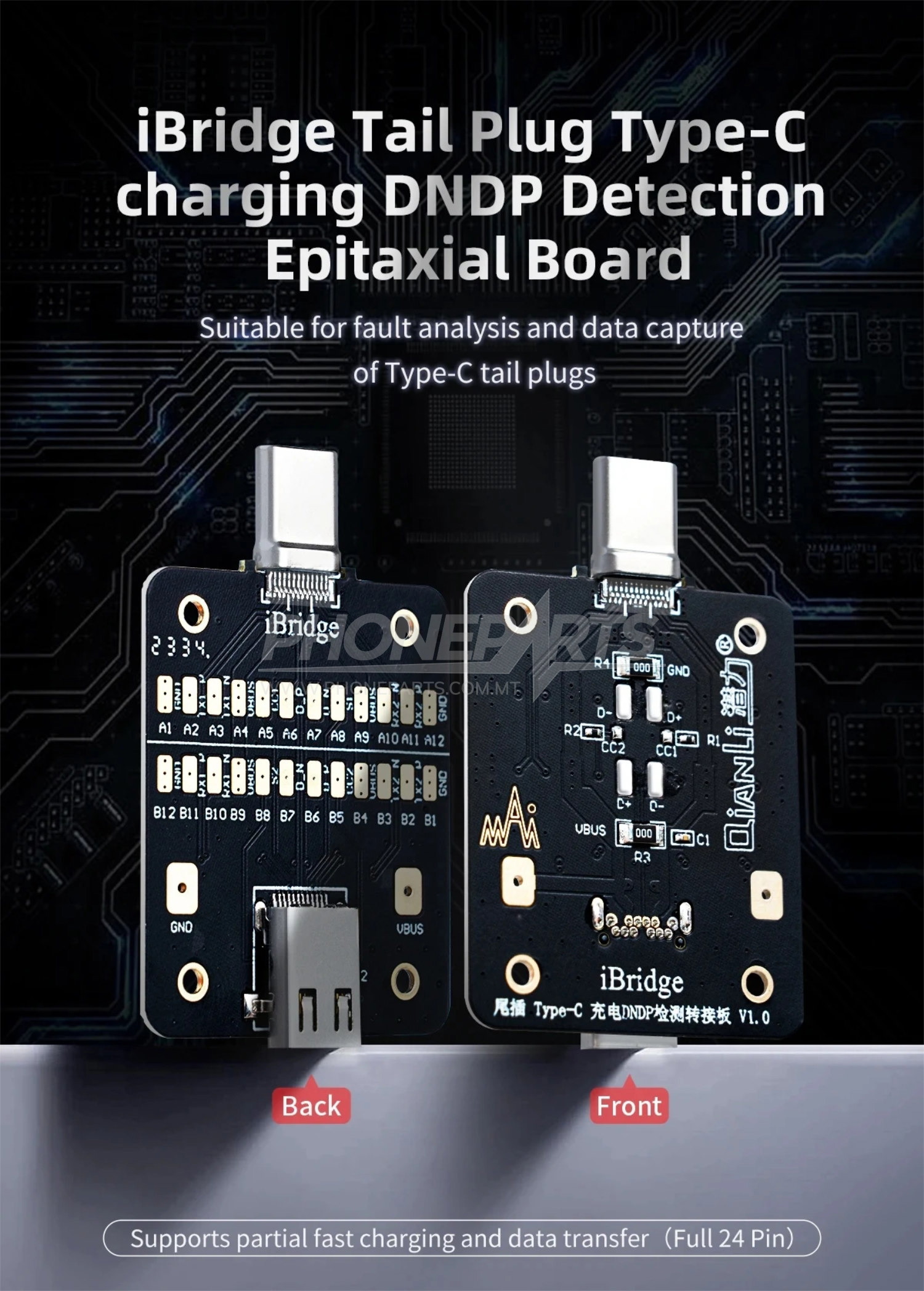 QianLi iBridge Tail Plug Type-C Charging DNDP Detection Epitaxial Board ...