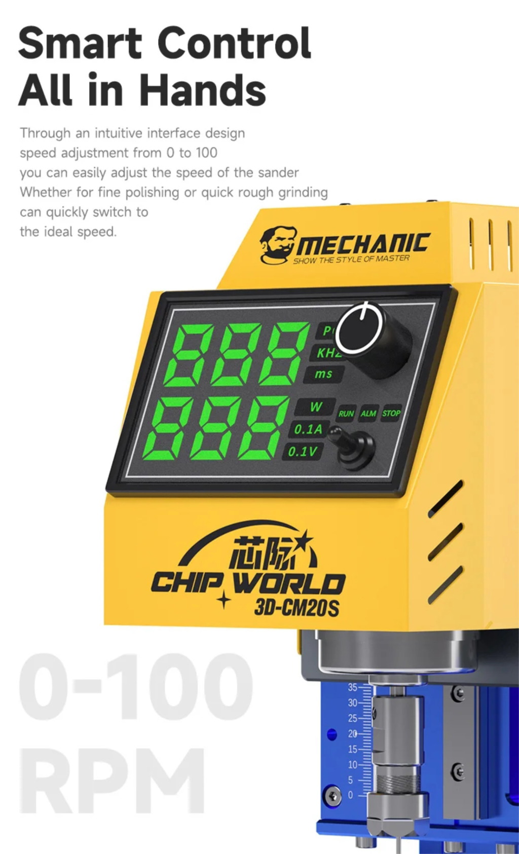 MECHANIC 3D-CM20S Three-axis Precision Chip Grinder CNC/CPU - Phoneparts