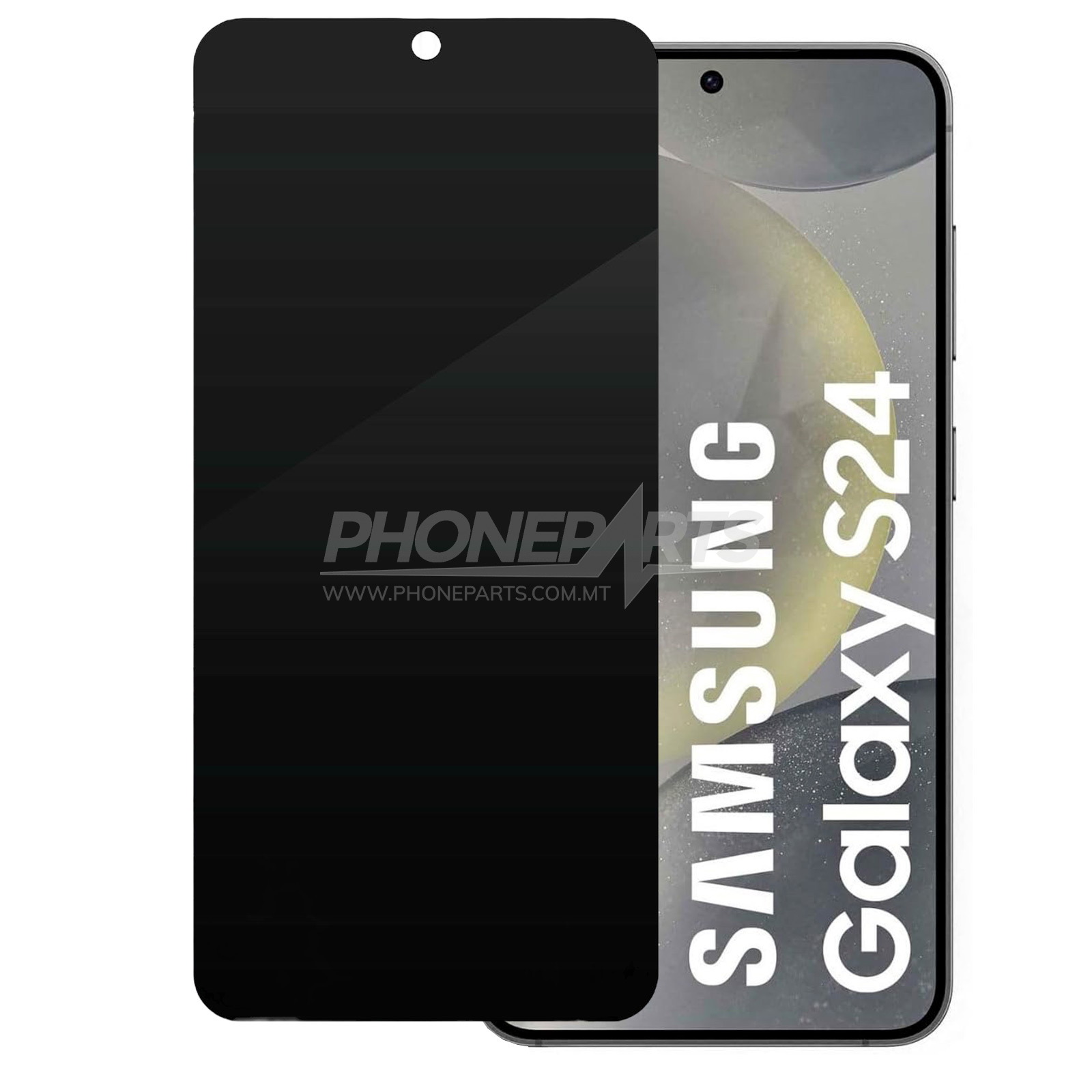 Privacy tempered glass screen protector Samsung S24 series - Phoneparts