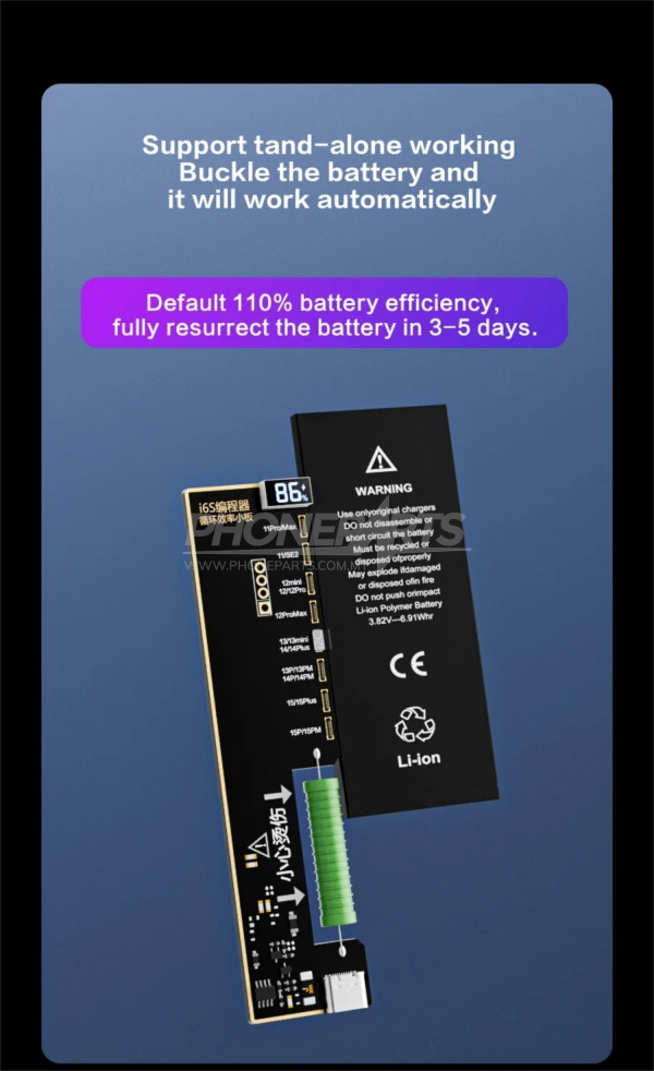 I2C I6S BATTERY EFFICIENCY CYCLE REPAIR BOARD FOR 11-15PM BATTERY HEALTH - Phoneparts